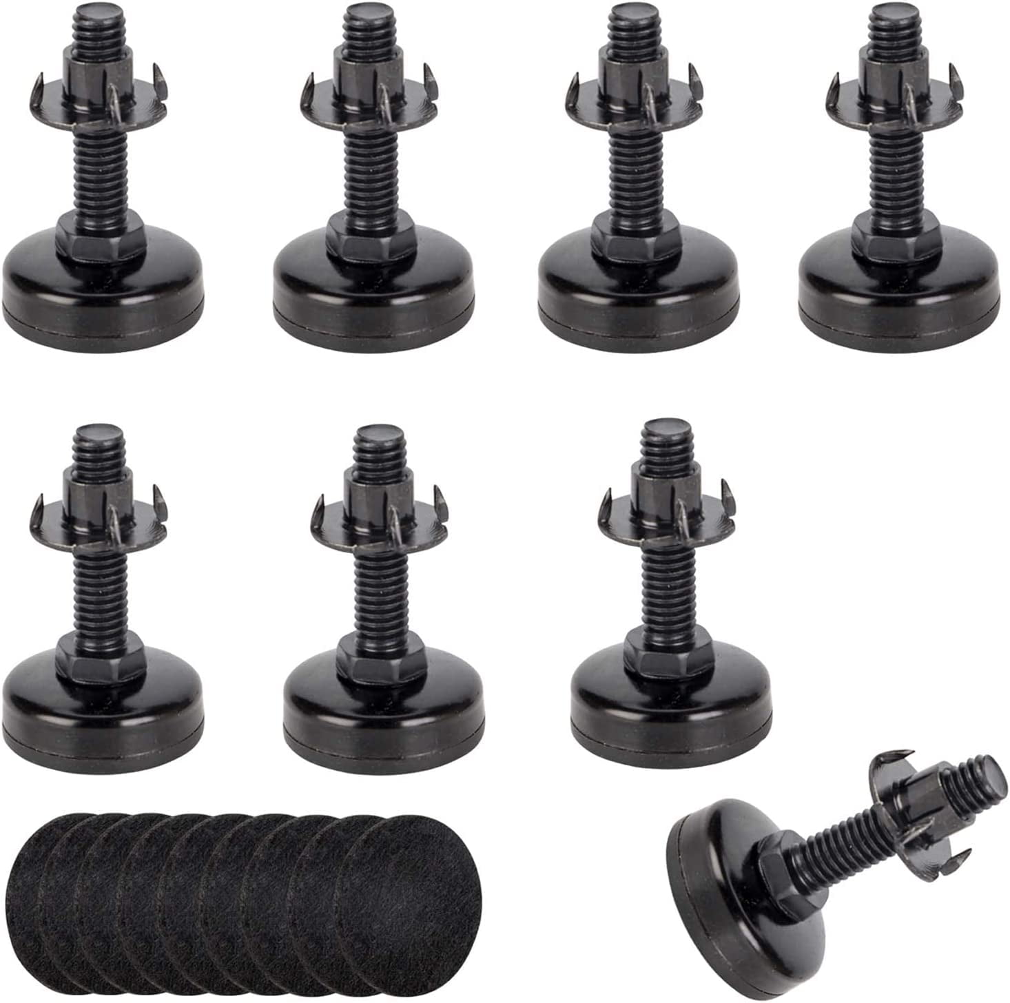 Premium Furniture Levelers - 8 Pack 3/8‚Äö-16 Thread Adjustable Feet ...