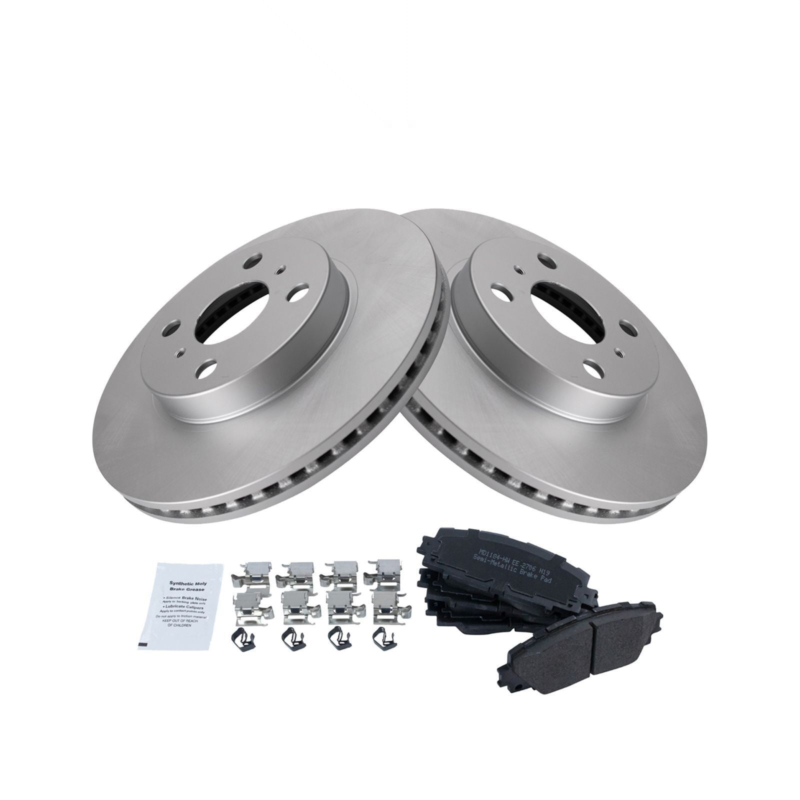 Premium G-Coated Front Brake Kit with Brake Cleaner & Brake Fluid for ...