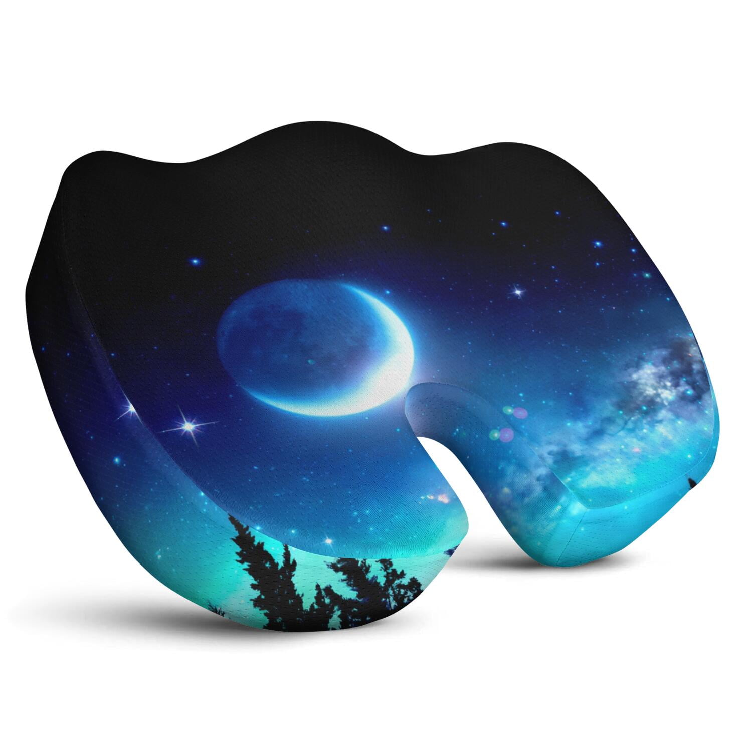 Premium Galaxy Pattern Memory Foam Seat Cushion Ergonomic Chair Pad for ...