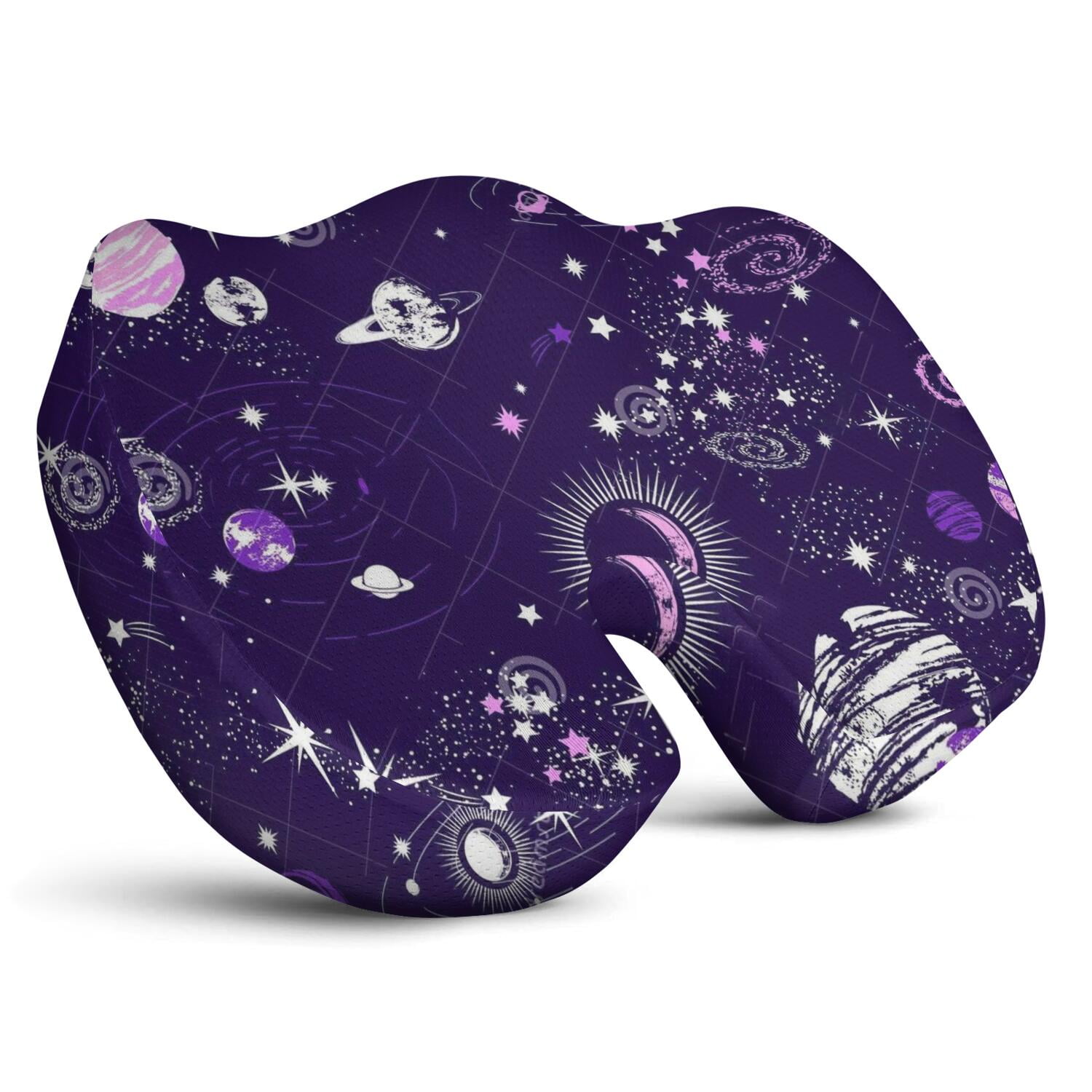 Premium Galaxy Pattern Memory Foam Seat Cushion Ergonomic Chair Pad for ...