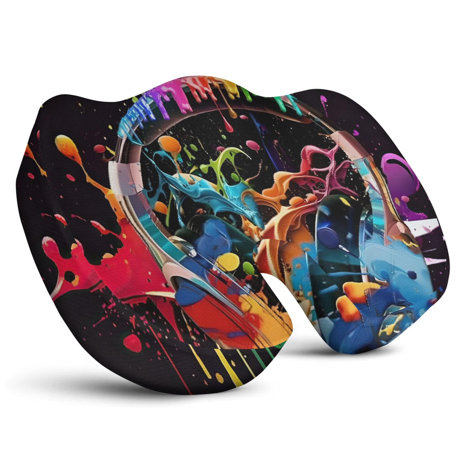 Premium Gaming Pattern Memory Foam Seat Cushion Ergonomic Chair Pad for ...