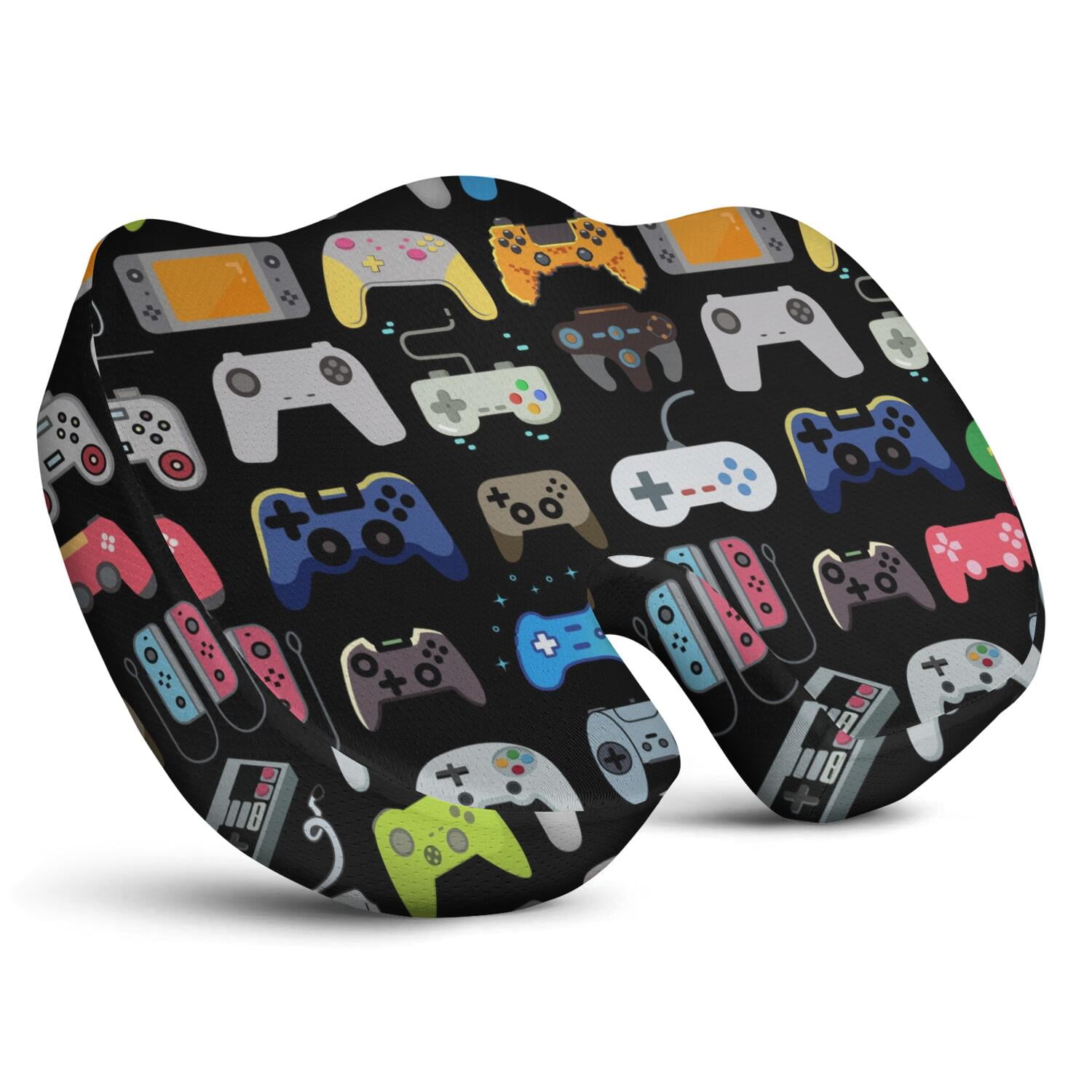 Premium Gaming Pattern Memory Foam Seat Cushion Ergonomic Chair Pad for ...