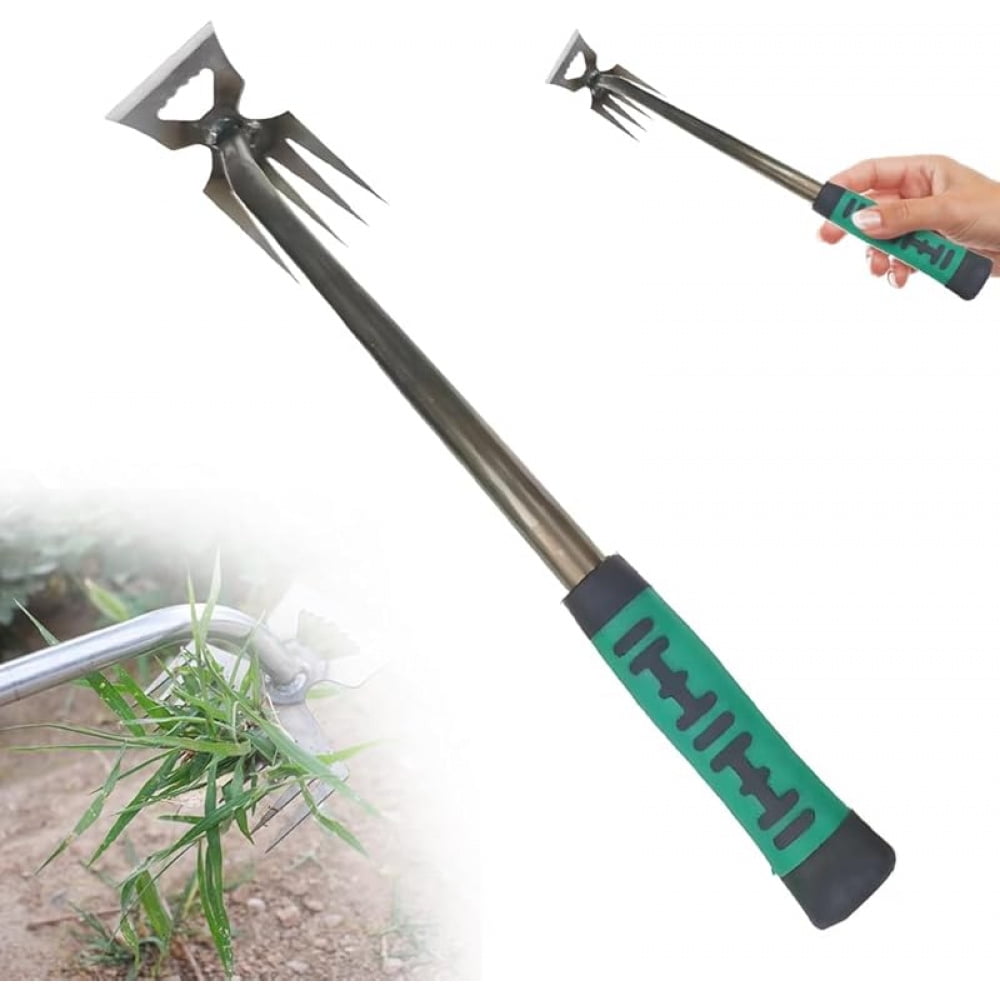 Premium Garden Hand Weeder - 5 Teeth Manganese Steel Forged Tool for ...