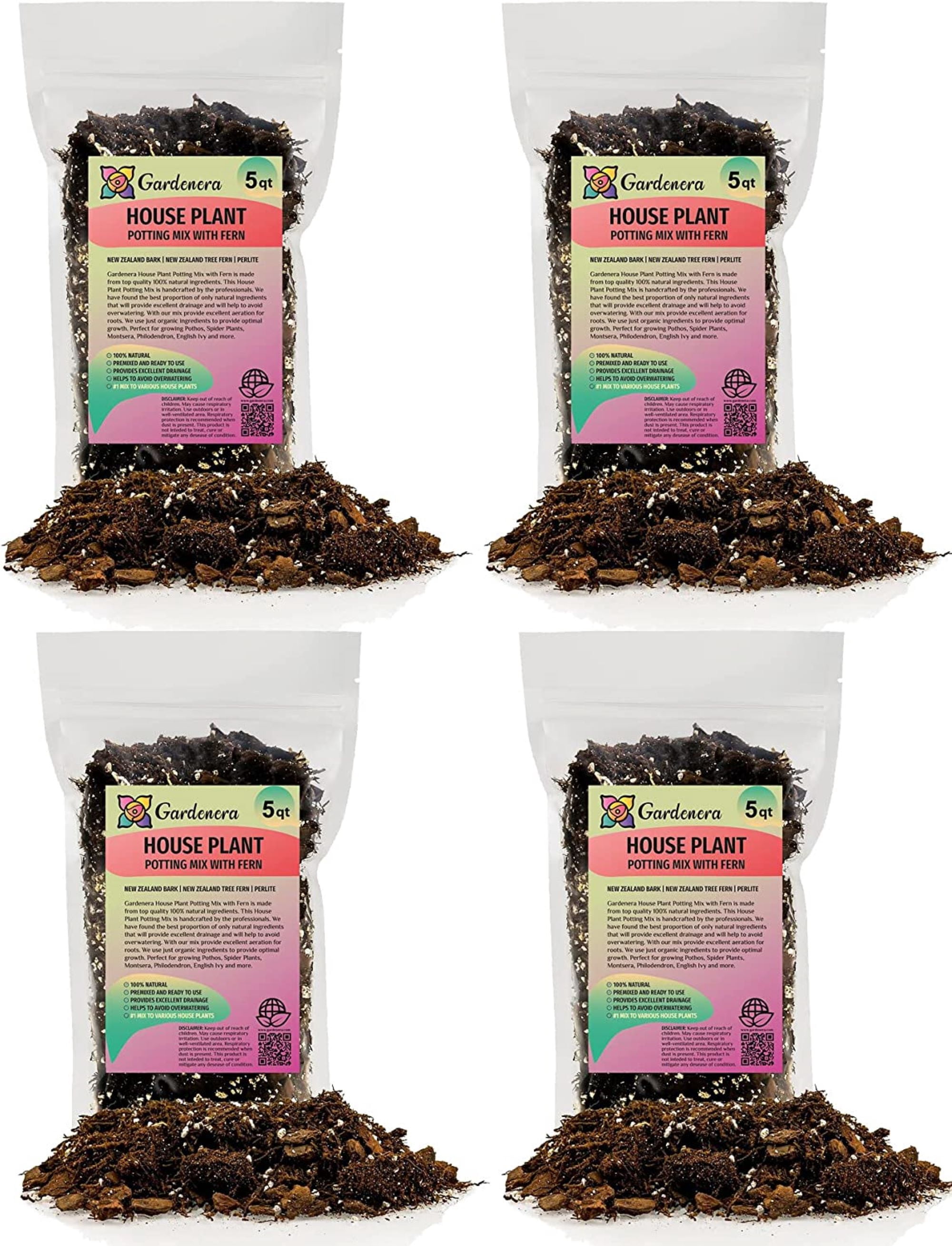 Premium Gardenera House Plant Potting Mix - 20 Quart - Fern + New ...