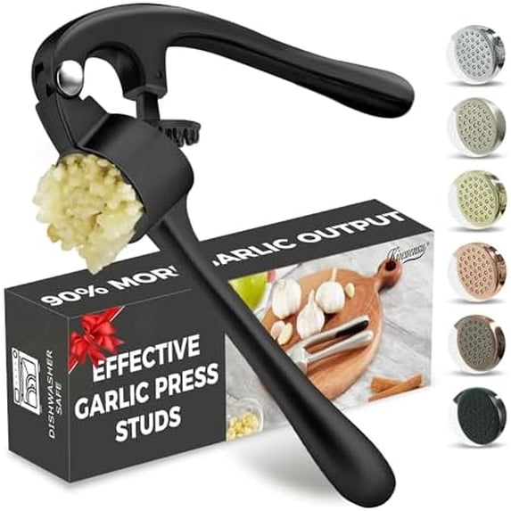 Premium Garlic Press, Professional Garlic Mincer, Easy to Squeeze and ...