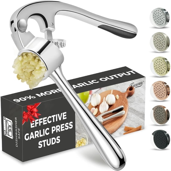 Premium Garlic Press, Professional Garlic Mincer, Easy to Squeeze and ...