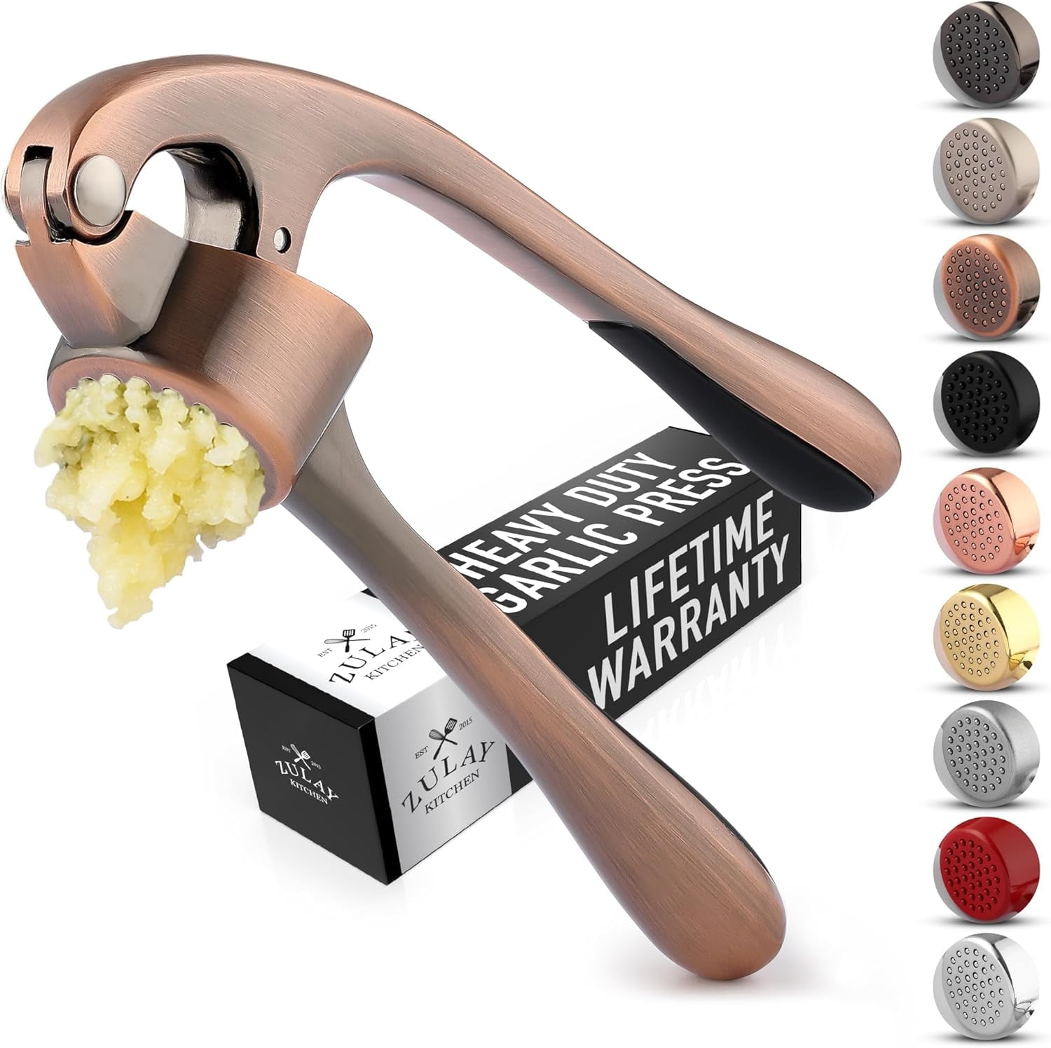 Premium Garlic Press Set - Rust Proof & Dishwasher Safe Professional ...
