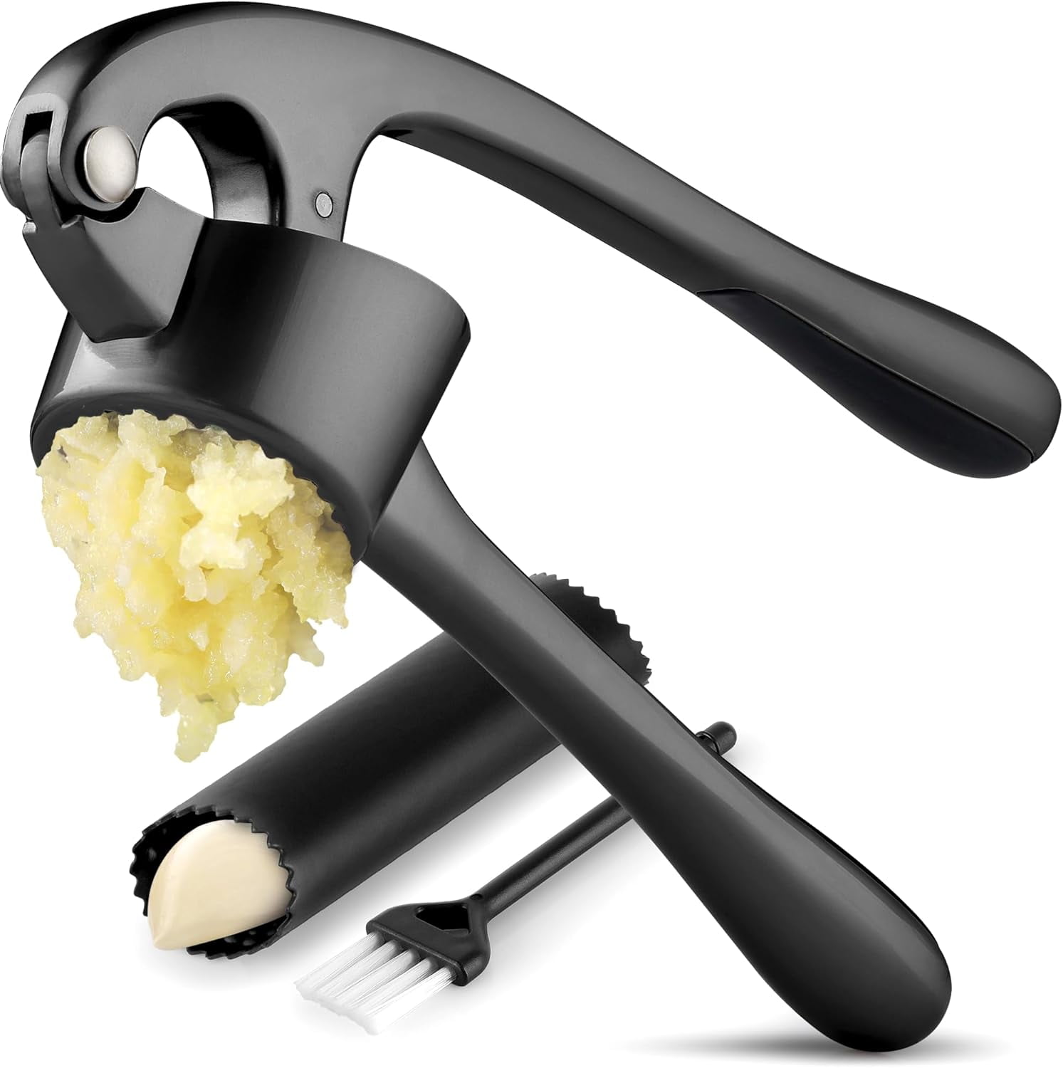 Premium Garlic Press Set - Rust Proof Professional Garlic Mincer Tool ...