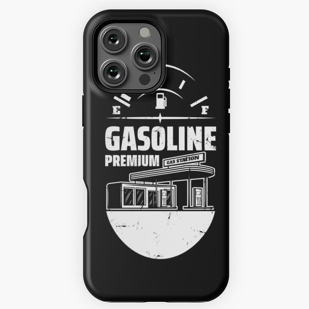 Premium Gas Funny Fuel Station Sign Phone Case for iPhone 16 15 14 13 ...