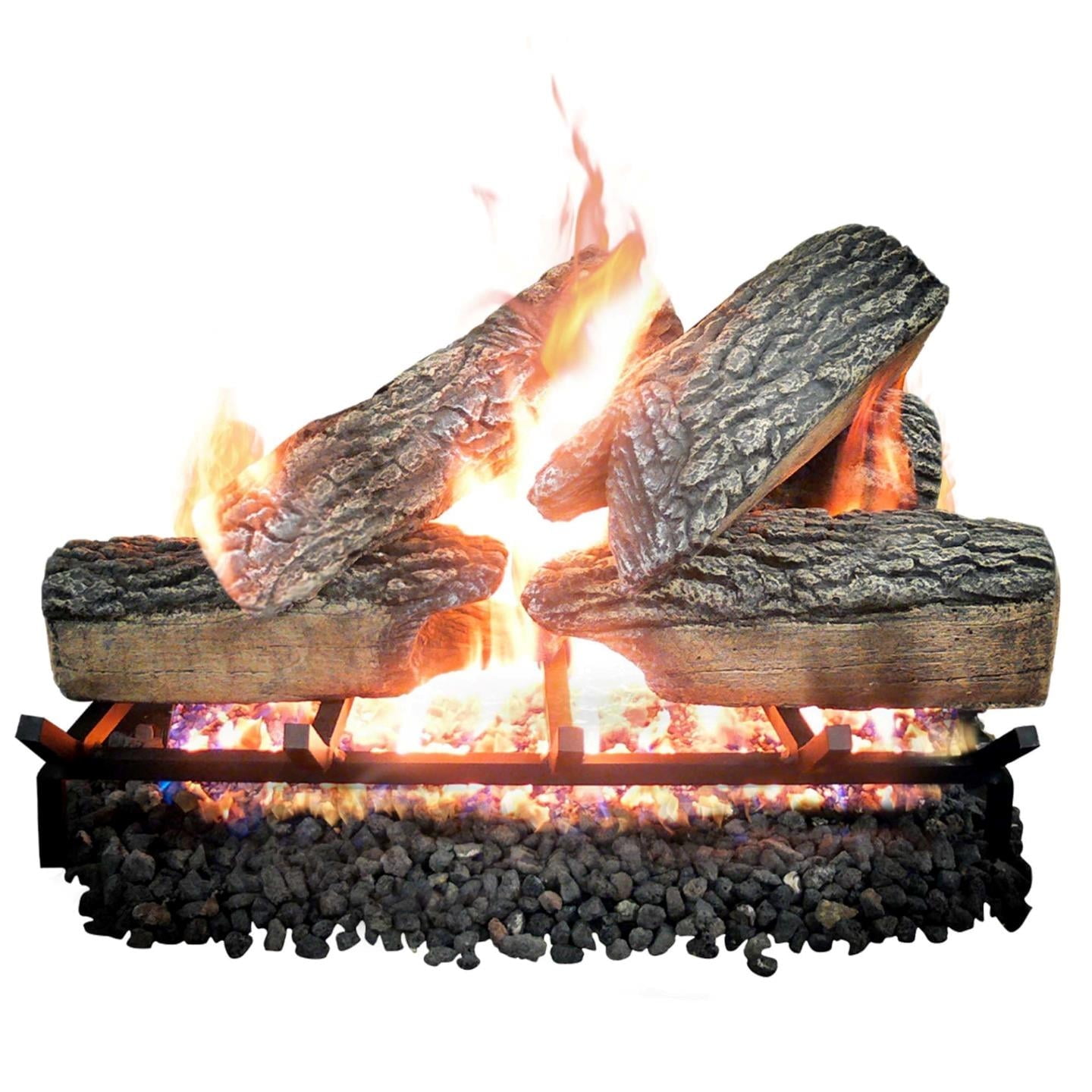 Dreffco Indoor Fireplace 18-inch 80,000 BTU Refractory Cement Split Oak ...