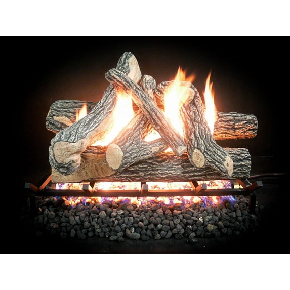Dreffco Fireplace Gas Logs 90K BTU Refractory Cement Great Oak ...