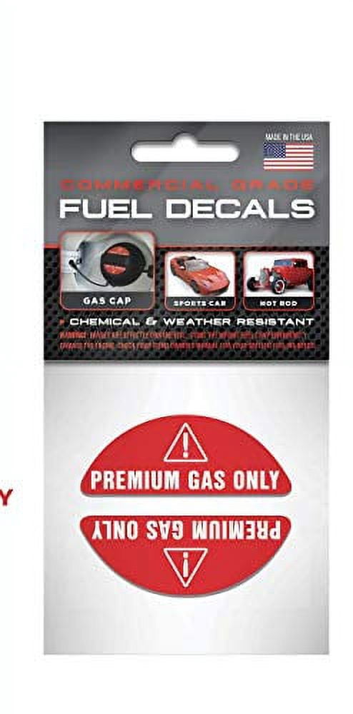 Premium Gas Only Sticker for Gas Cap | 1 Pair | Universal Fit - Walmart.com