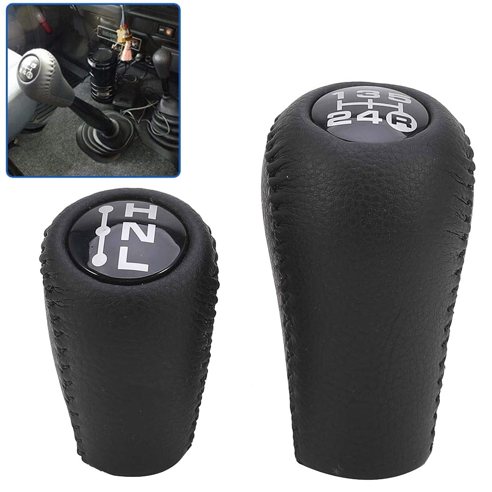 Premium Gear Knob Set 2Set Black Manual Leather Gear Knob and Transfer ...