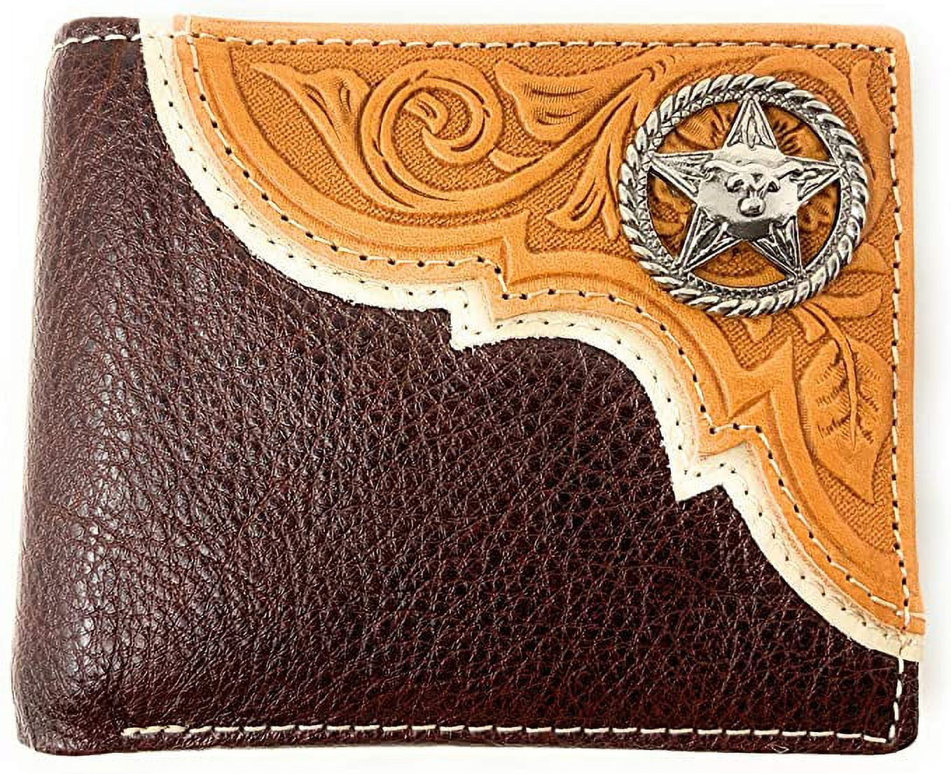 Premium Genuine Leather Tooled Men's Short Bifold Wallet, premium ...