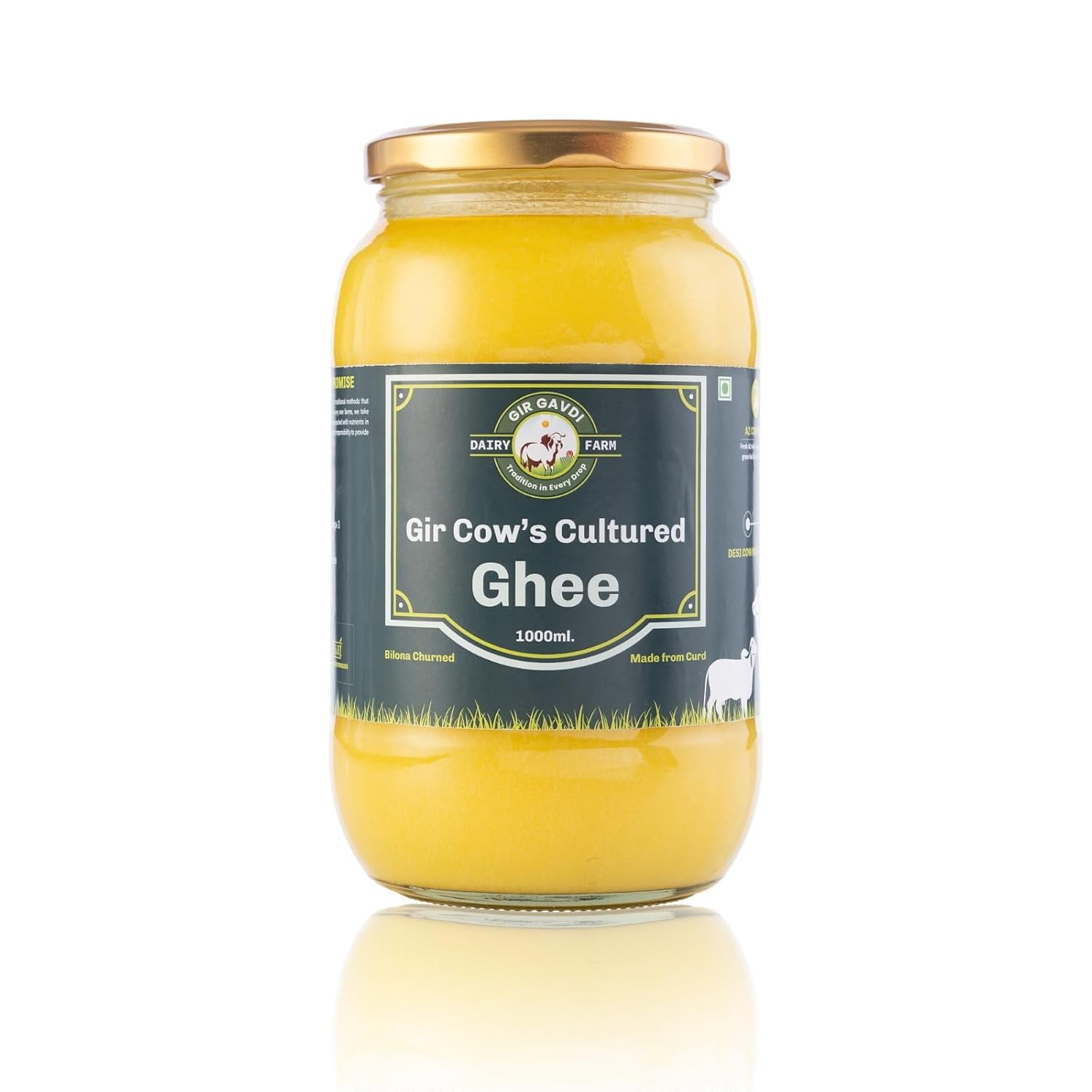 Premium Gir Cow Cultured Ghee By Girgavdi | Pure Daanedaar Desi Ghee ...