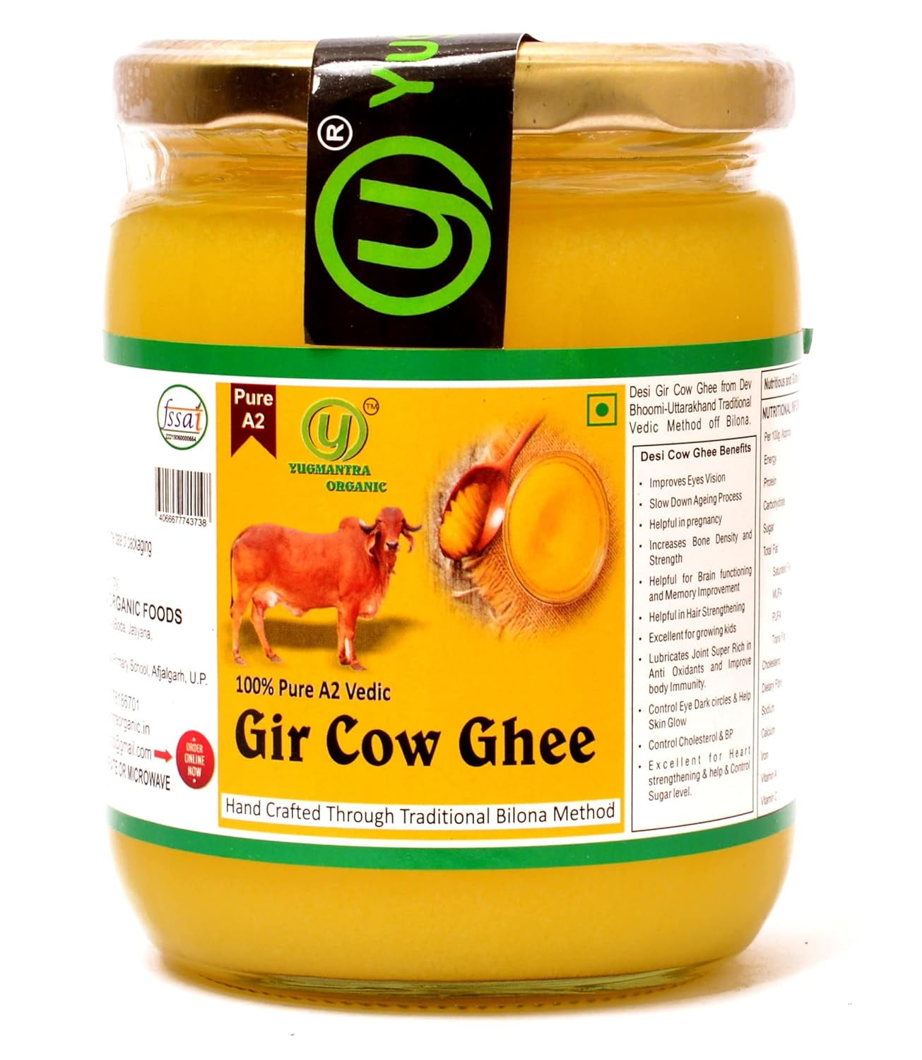 Premium Gir Desi Cow Ghee By Yugmantra Organic | Highly Nutritious ...