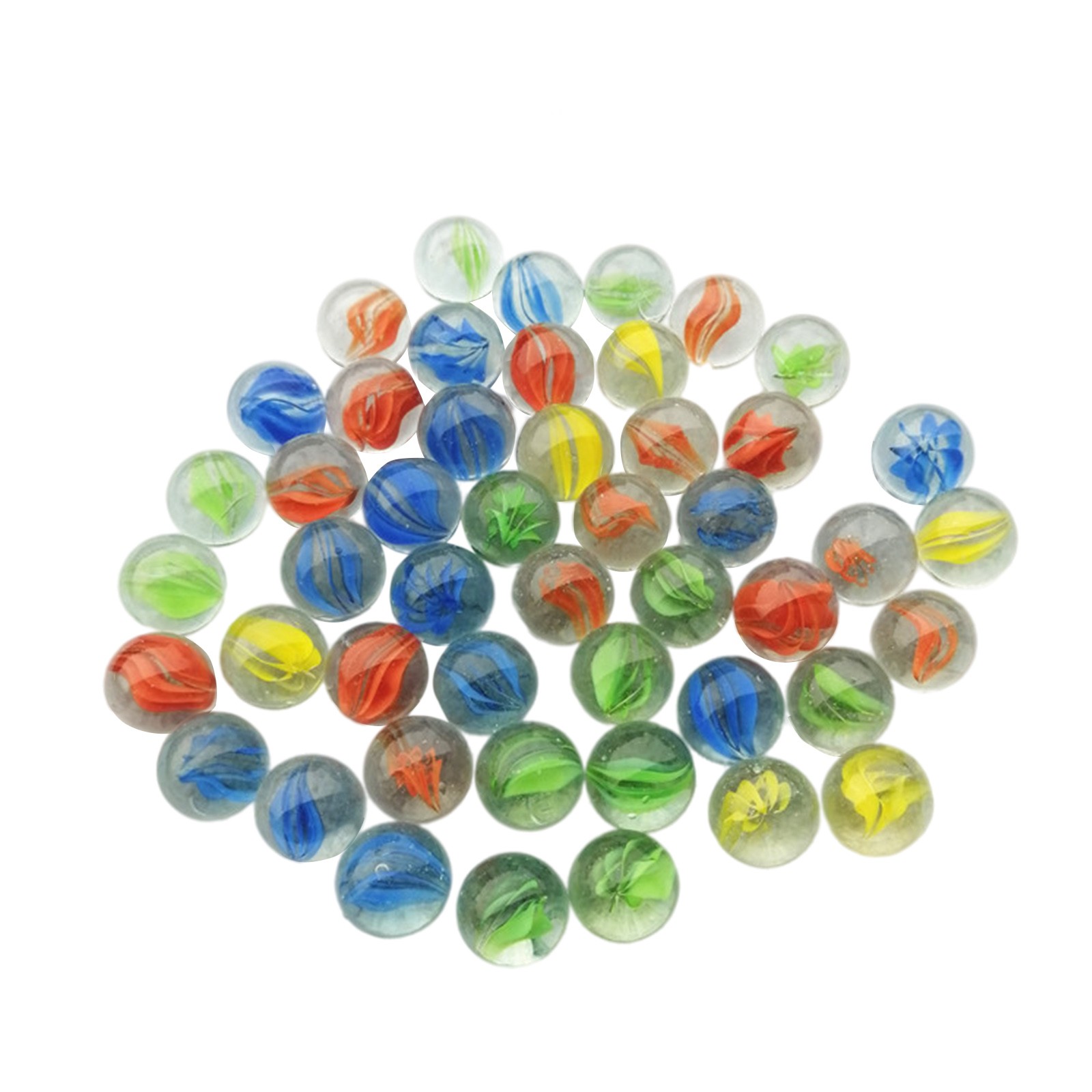Premium Glass Marbles Set 200 Count, 16mm Diameter, Classic Game Pieces ...