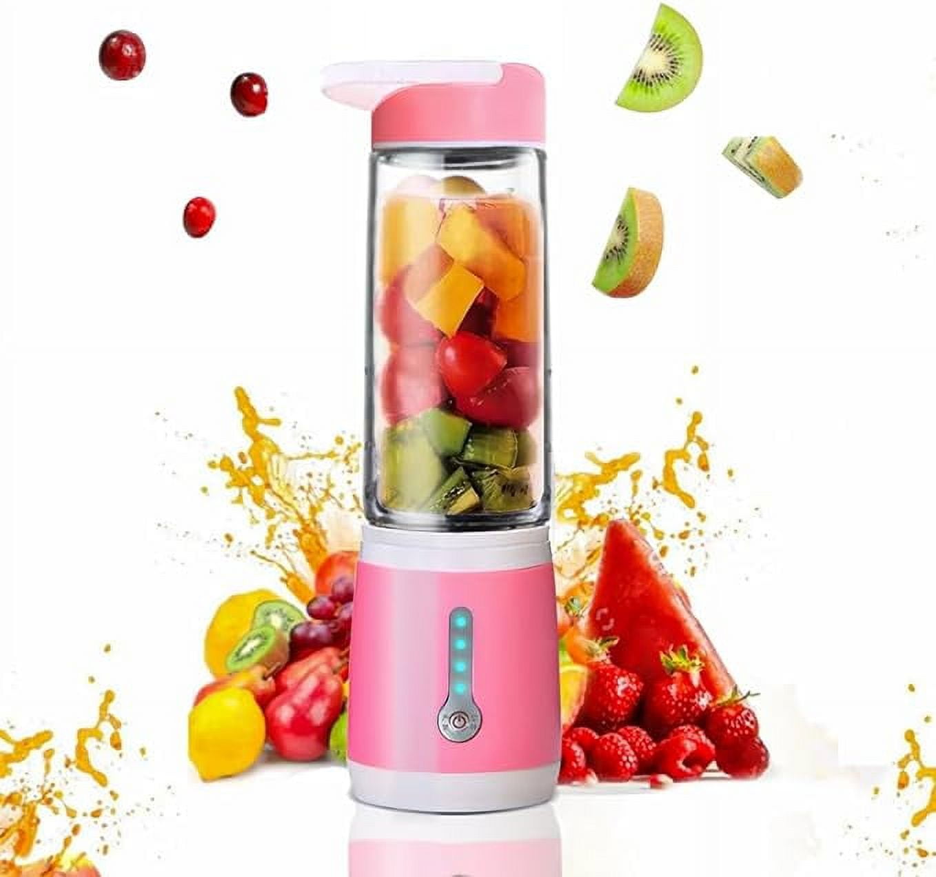 Premium Glass Portable Blender, Mini Blender USB Rechargeable with ...