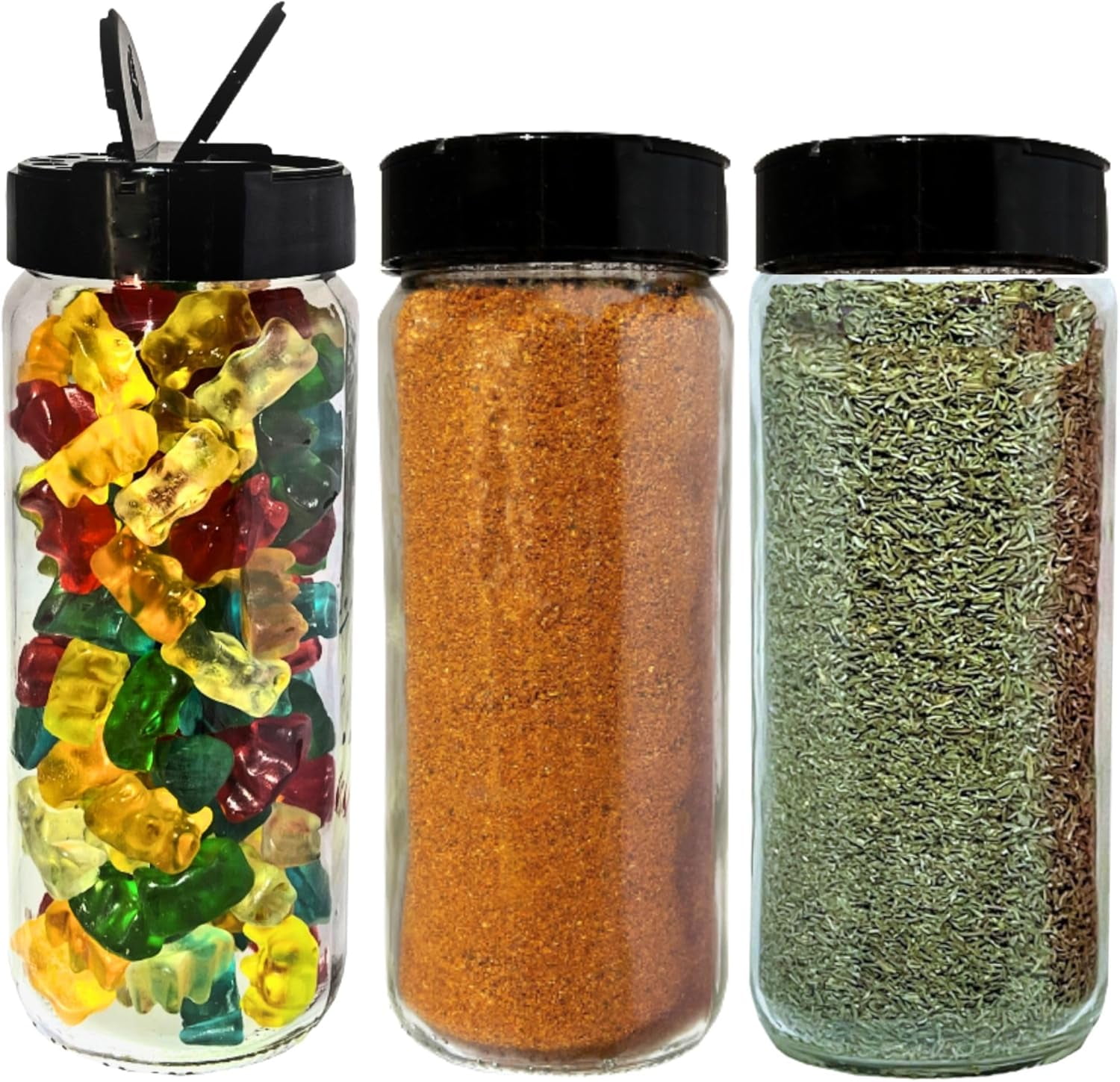 Premium Glass Spice Shakers - 16 oz Versatile Seasoning and Spice ...