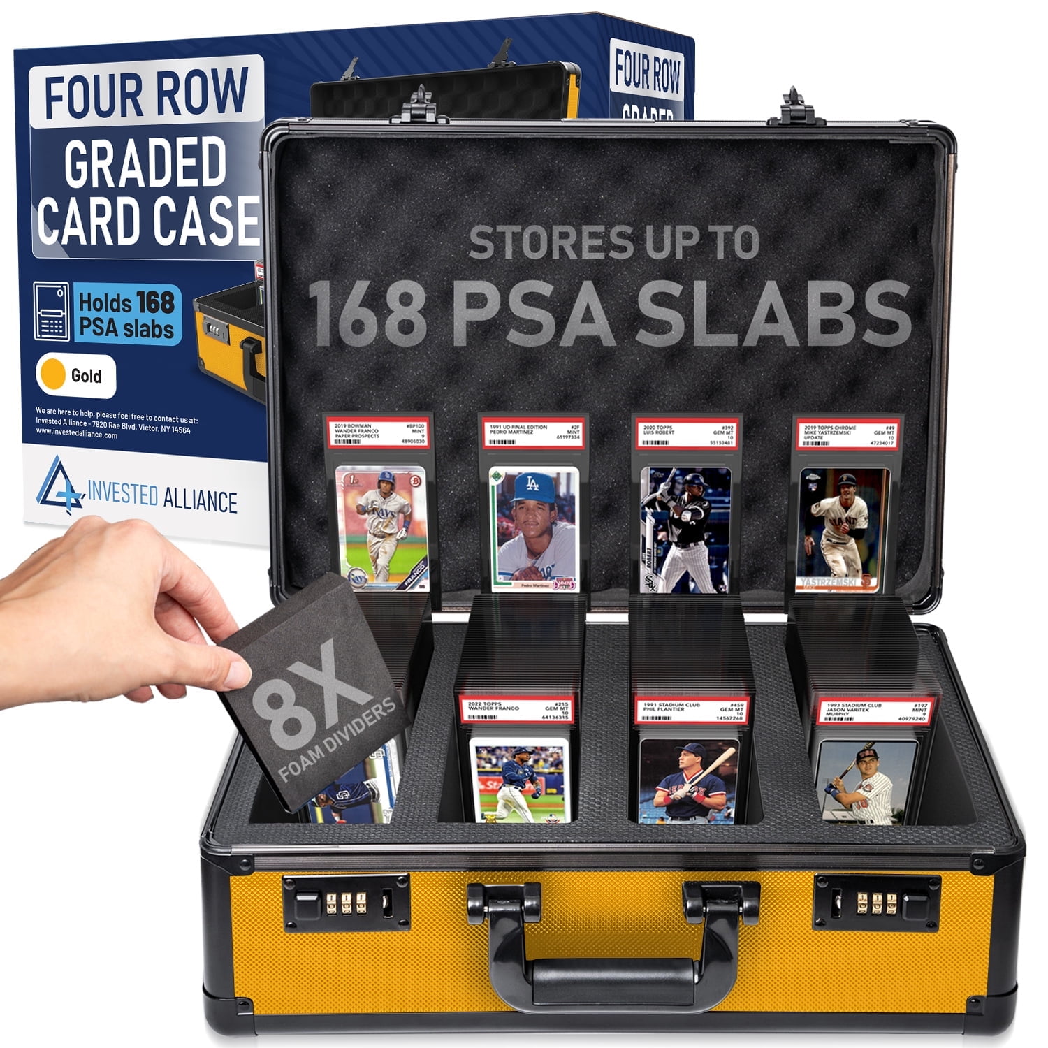 Premium Gold 4 Row PSA Slab Case For Graded Cards | PSA Graded Card ...