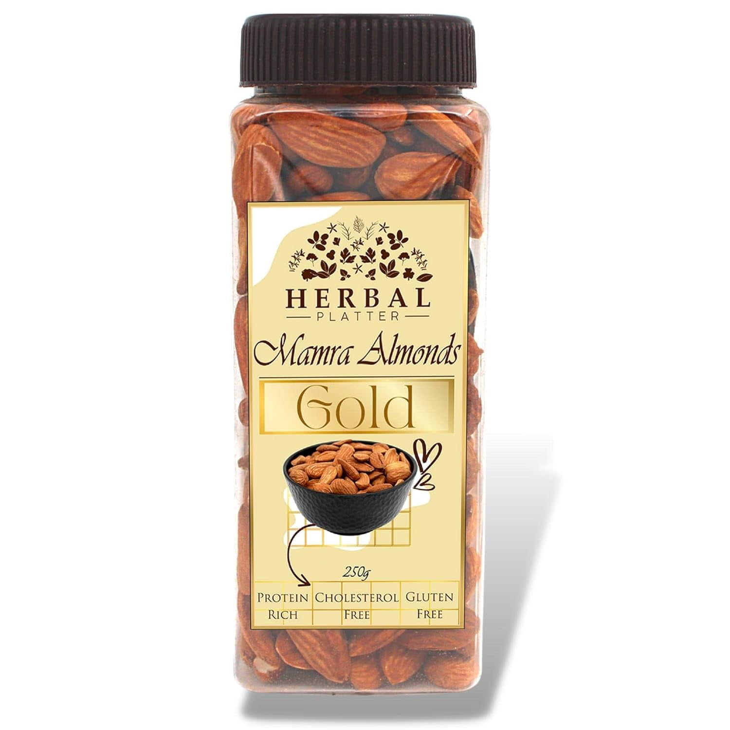 Premium Gold Mamra Giri Almond By Herbal Platter 250gm, | High In ...