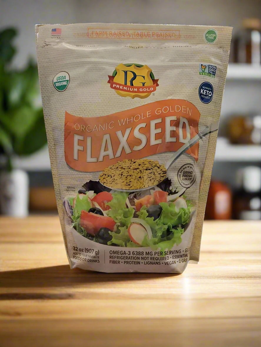 Premium Gold Organic Whole Golden Flaxseed 6 Pack - Walmart.com