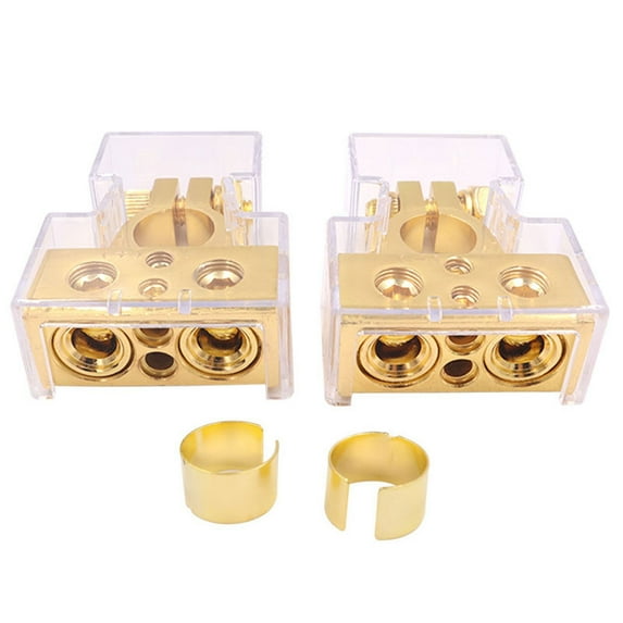 Premium Gold-Plated Car Audio Power Distribution Block Kit with Dual ...