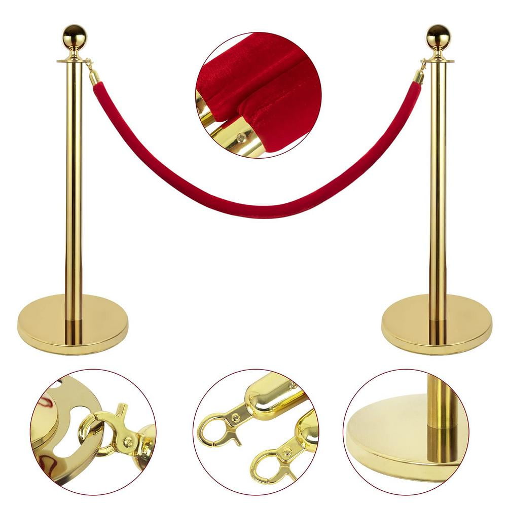 Premium Gold Stainless Steel Stanchion Poles - Ideal for Crowd Control ...