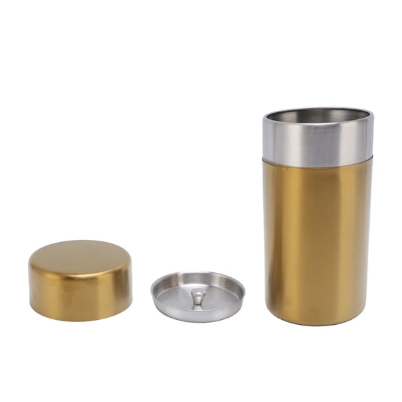 Premium Gold Tea Jar With Airtight Lids, 304 Stainless, Protects Flavor ...