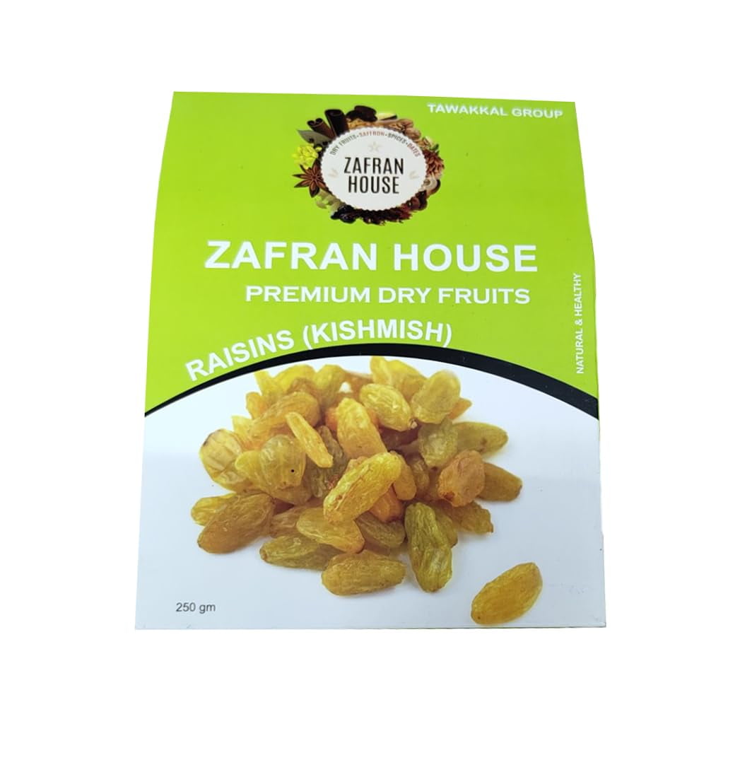 Premium Golden Dried Raisins (Kishmish) By Zafran House 250gm ...