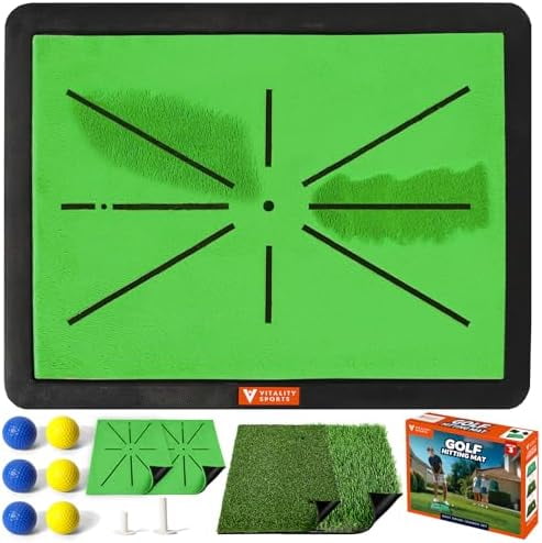 Premium Golf Hitting Mat - Golf Swing Path Trainer & Divot Board ...