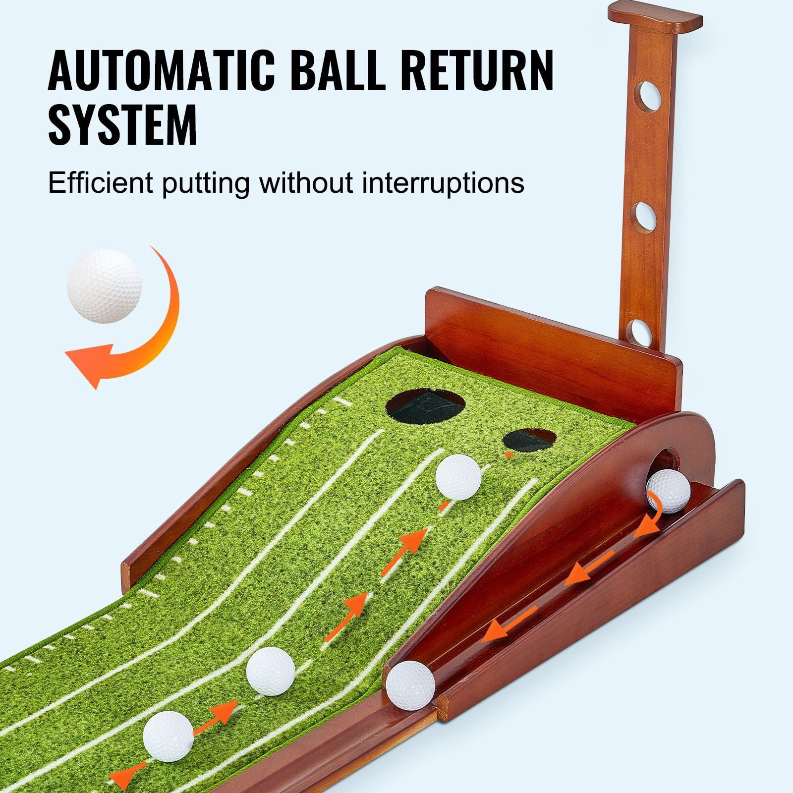 Premium Golf Putting Mat - 2-Hole Design for Indoor Practice - Ideal ...