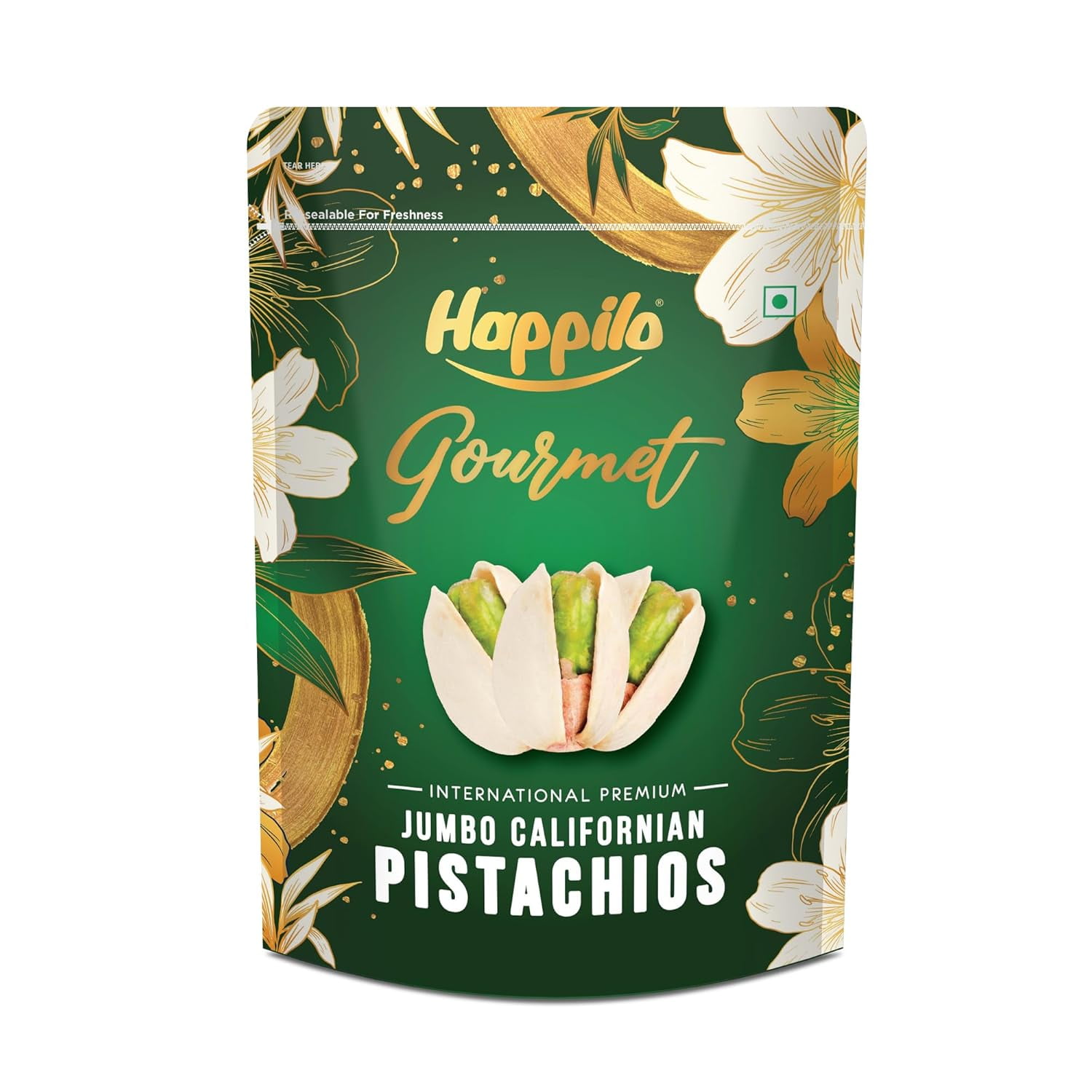 Premium Gourmet Jumbo California Pistachios By Happilo 200gm, | High In ...