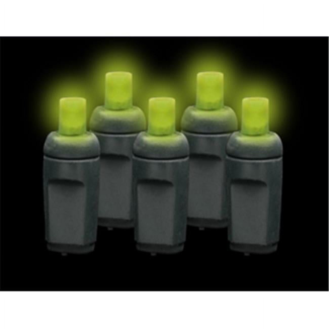 Premium Grade 5mm 50 LED Lime Frost Holiday Lights String with Black ...