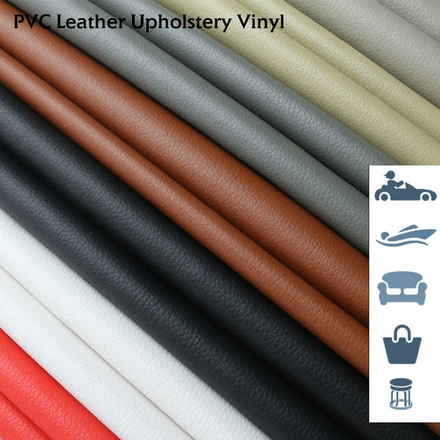 Premium Grade Vinyl Fabric Faux Leather Seat Replace Upholstery Restore ...