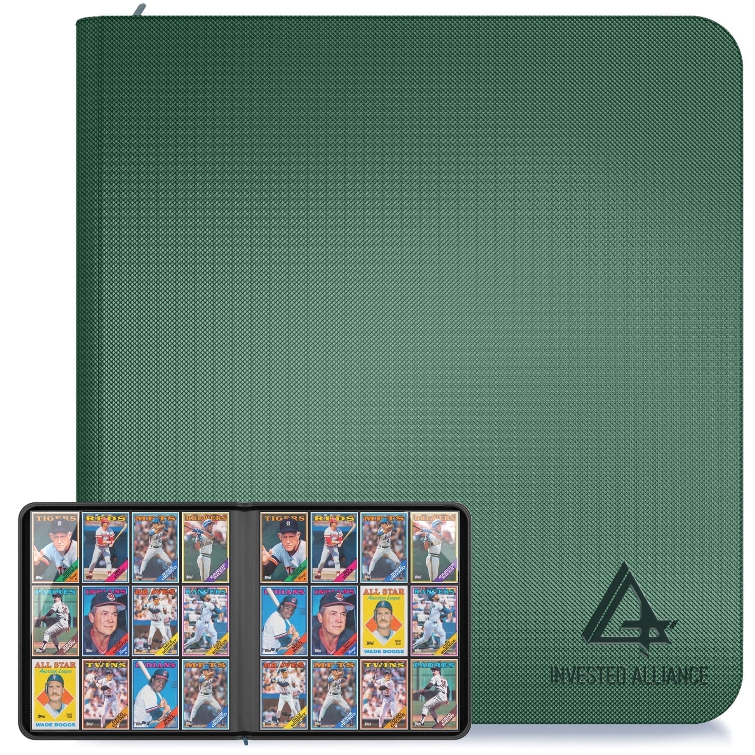 Premium Green TCG Card Binder | Sports Trading Card Binder 12 Pocket ...