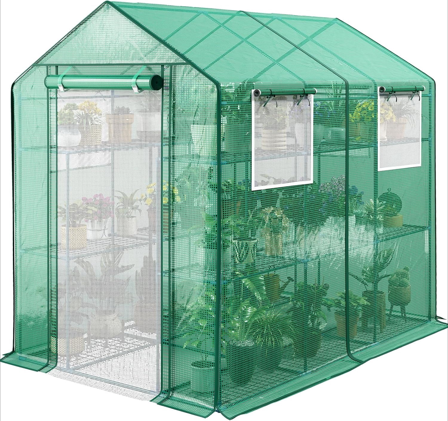 Premium Greenhouse for Outdoors, 56 x 56 x 77 Upgraded PVC Cover ...