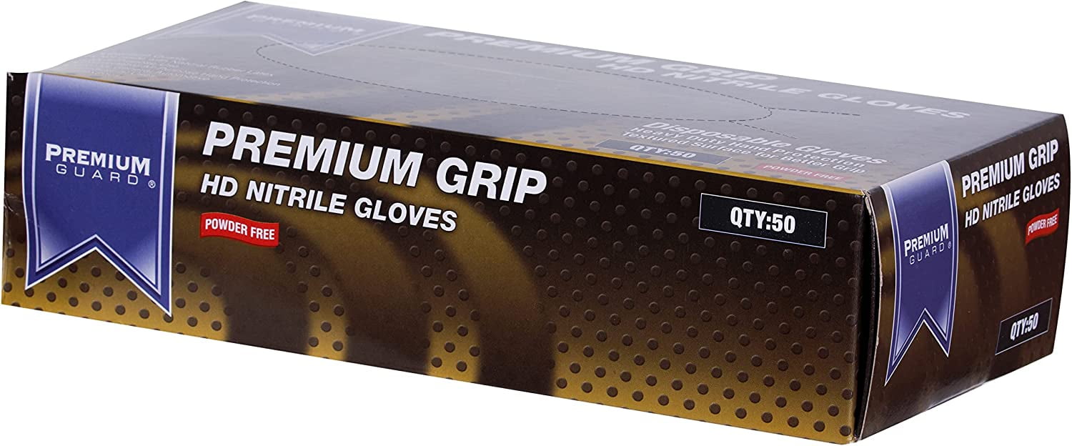 Premium Guard - Disposable Diamond textured Gloves, Powder Free, 100 ...