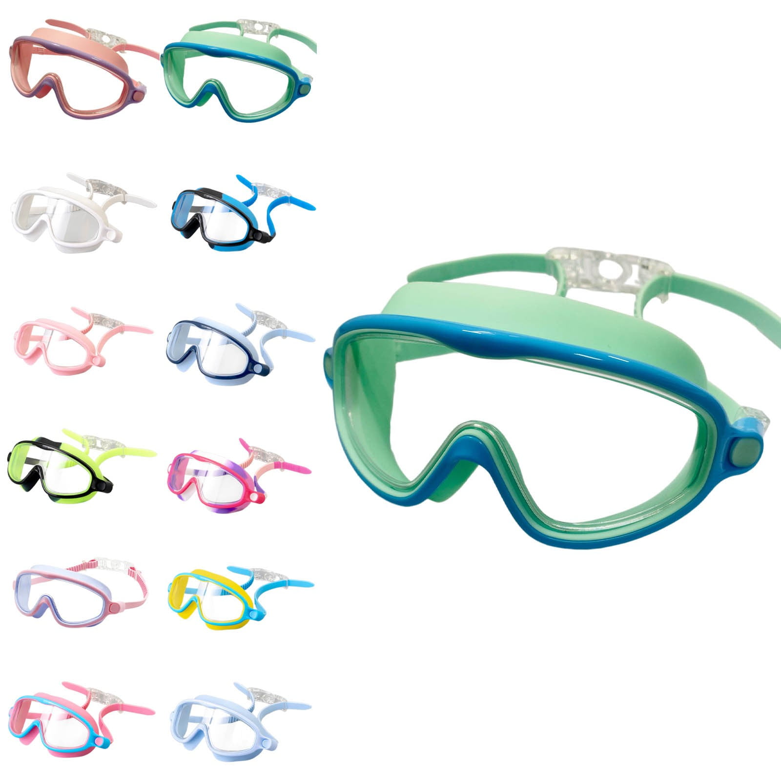 Premium HD Swimming Goggles | Wide-Frame Anti-Fog Design | Comfortable ...