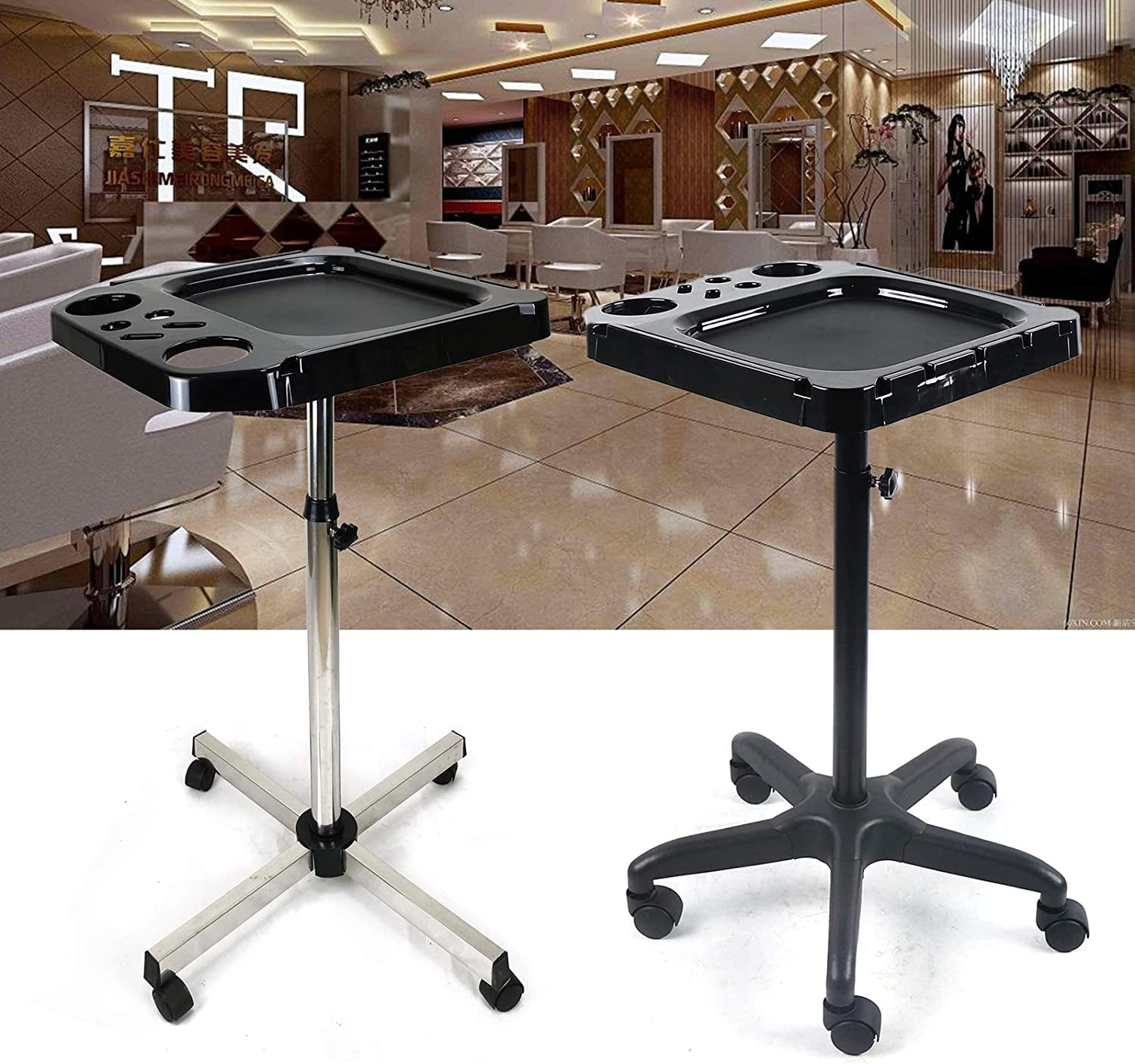 Premium Hair Salon Spa Instrument Salon Tray W/Accessory Caddy Rolling ...