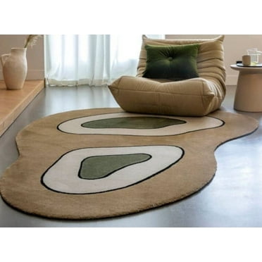 Premium Hand Tufted Rug with Cubic pattern made with 100% New Zealand ...