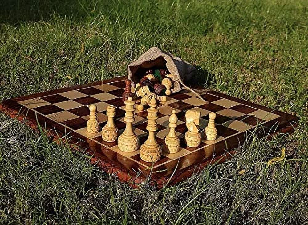 Premium Handcrafted Wooden Professional Chess Game Board Set with ...