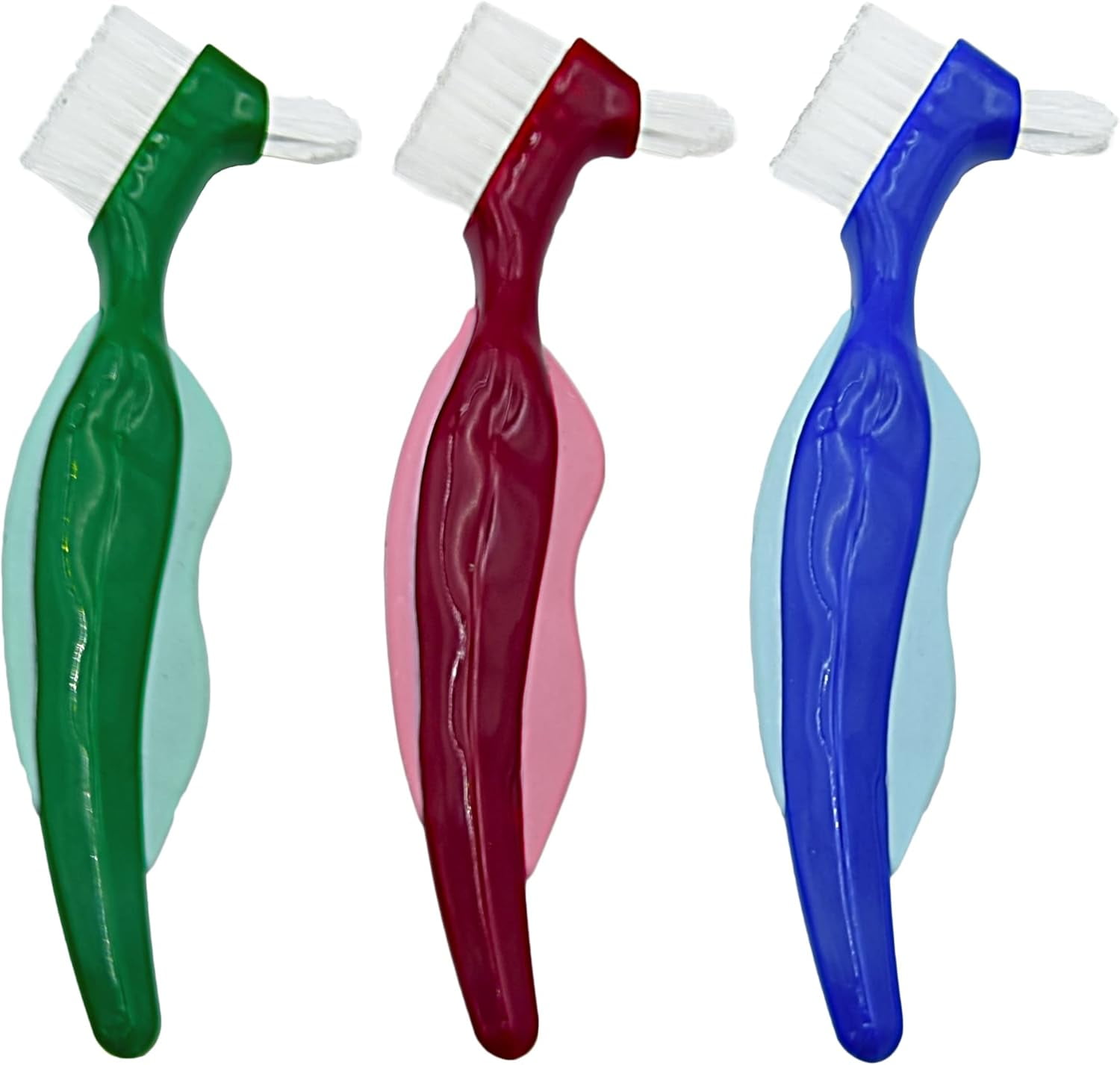 Premium Hard Denture Brush, 3Pcs Cleaning Brush, Multi-Layered Bristles ...