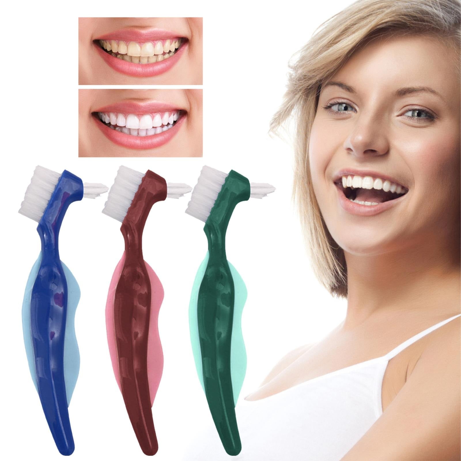 Premium Hard Denture Brush Toothbrush, Cleaning Brush, Multi-Layered ...