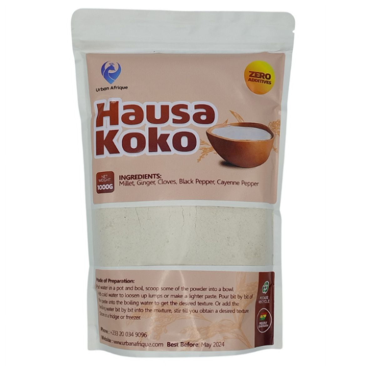 Premium Hausa Koko 1000g - Nutrient-Rich Breakfast Delight - Walmart.com