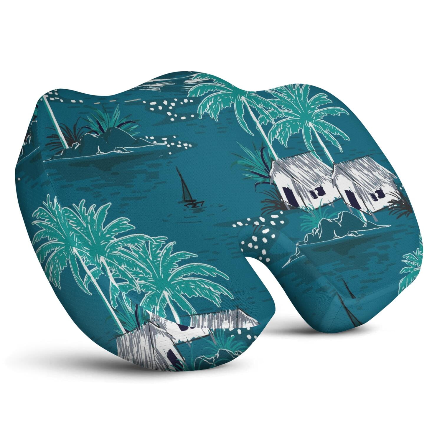 Premium Hawaiian Pattern Memory Foam Seat Cushion Ergonomic Chair Pad ...
