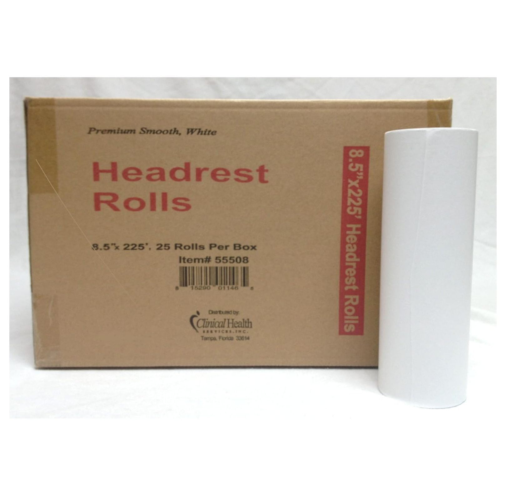 Premium Head Rest Paper Rolls 8.5"x225', 25 Rolls Per Box, Clinical ...