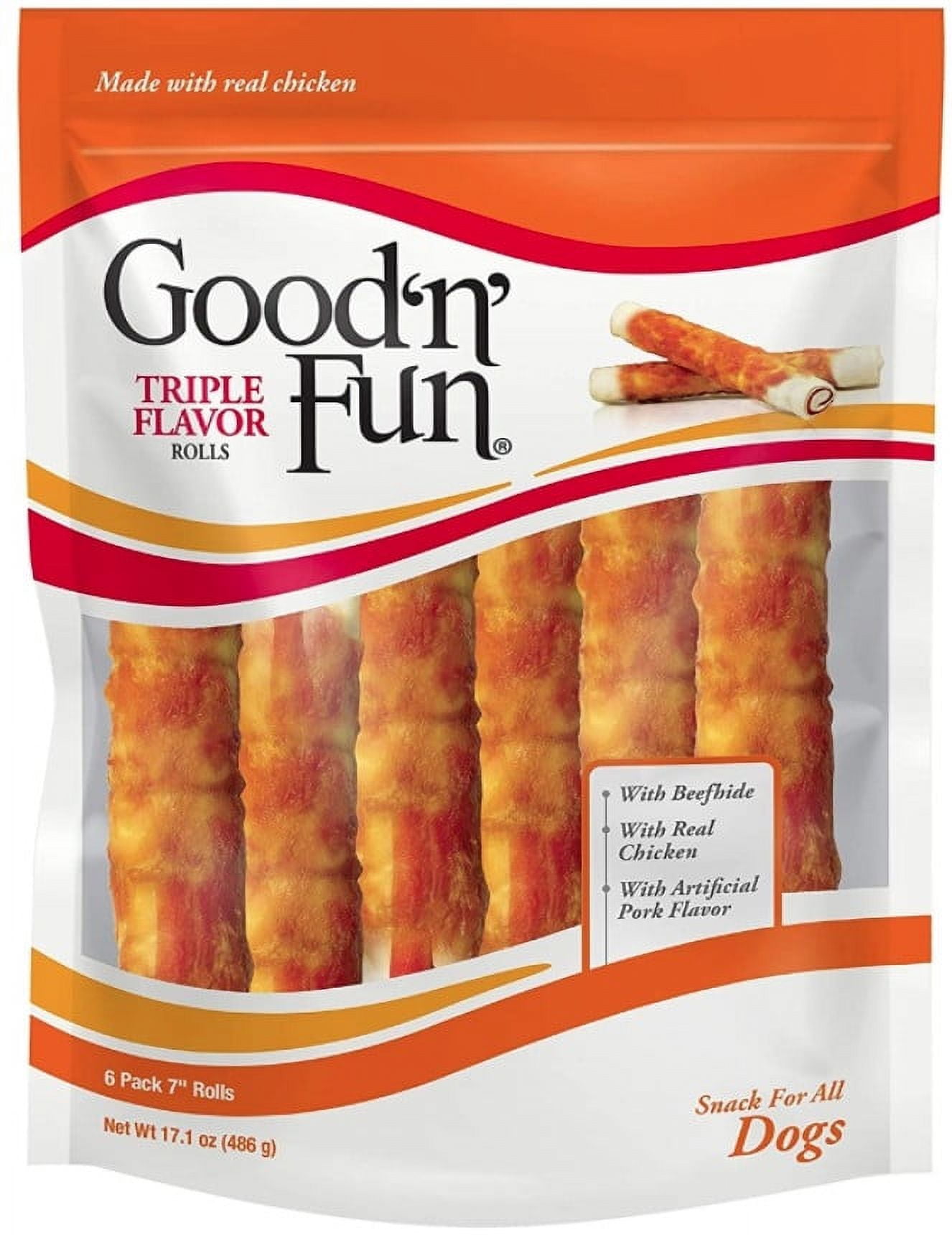 Premium Healthy Hide Triple Flavor Chew Rolls - Walmart.com