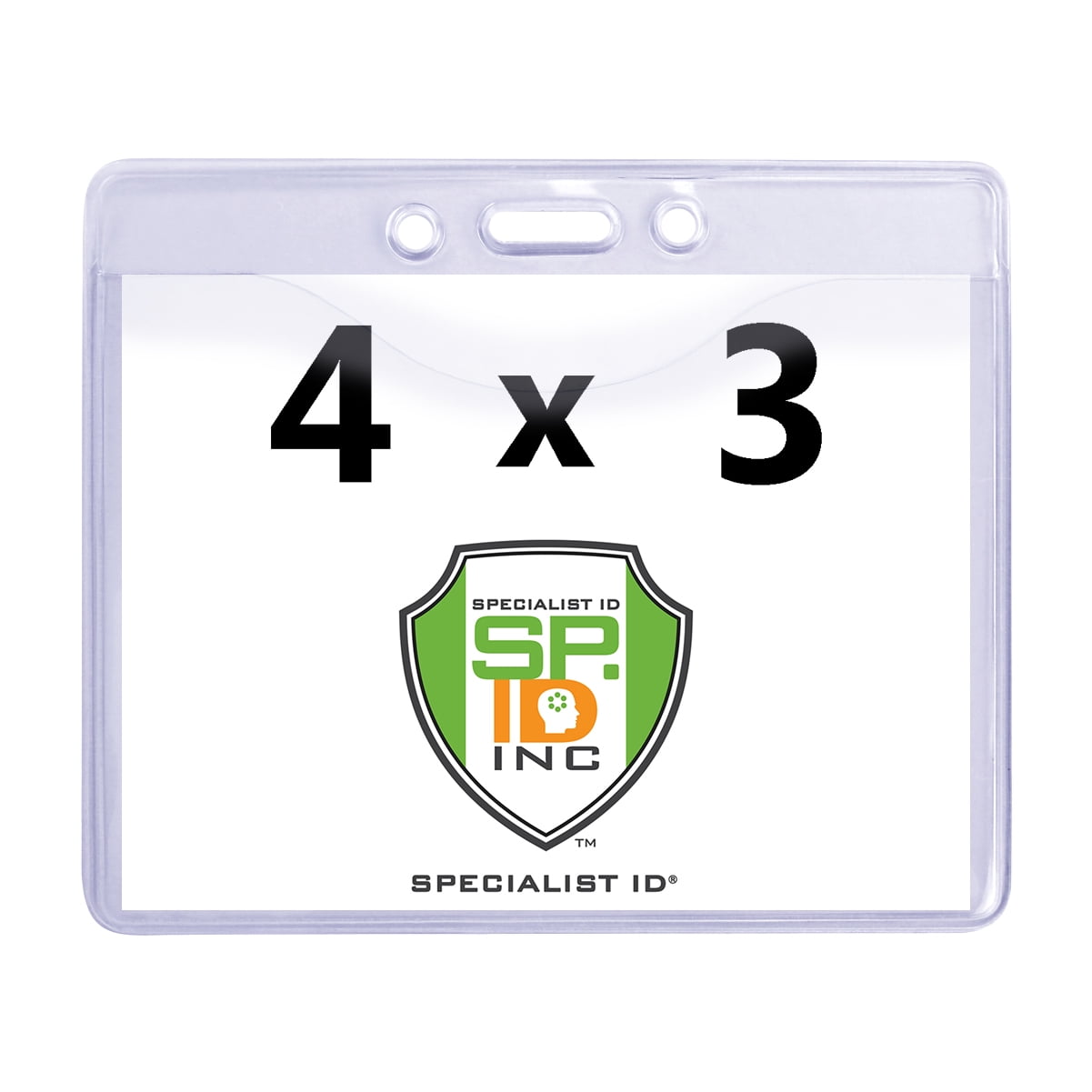 Premium Heavy Duty 4 X 3 Badge Card Protector - Horizontal Name Tag ...