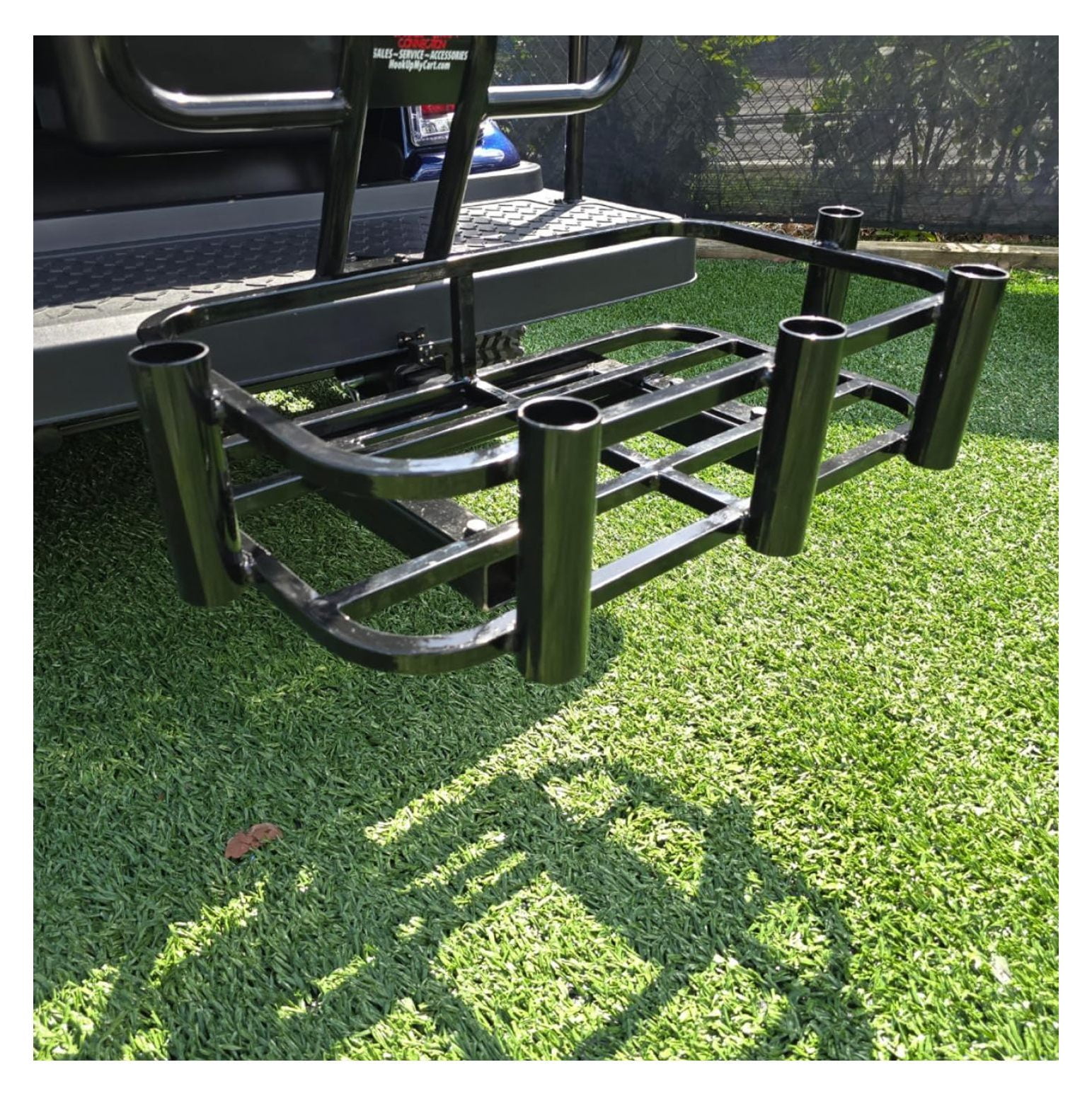 Premium Heavy Duty Hitch Mount Cooler and Rod Holder Rack (Fits Any 2 ...